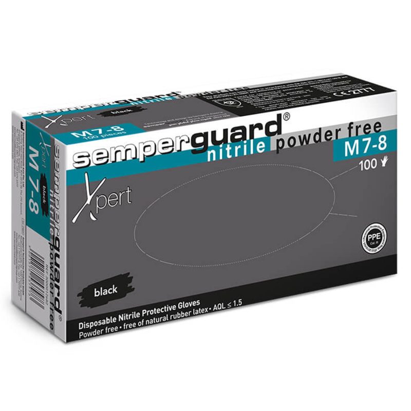 SEMPERGUARD NITRILE XPERT BLACK Γάντια νιτριλίου μιας χρήσης εργασιας ...