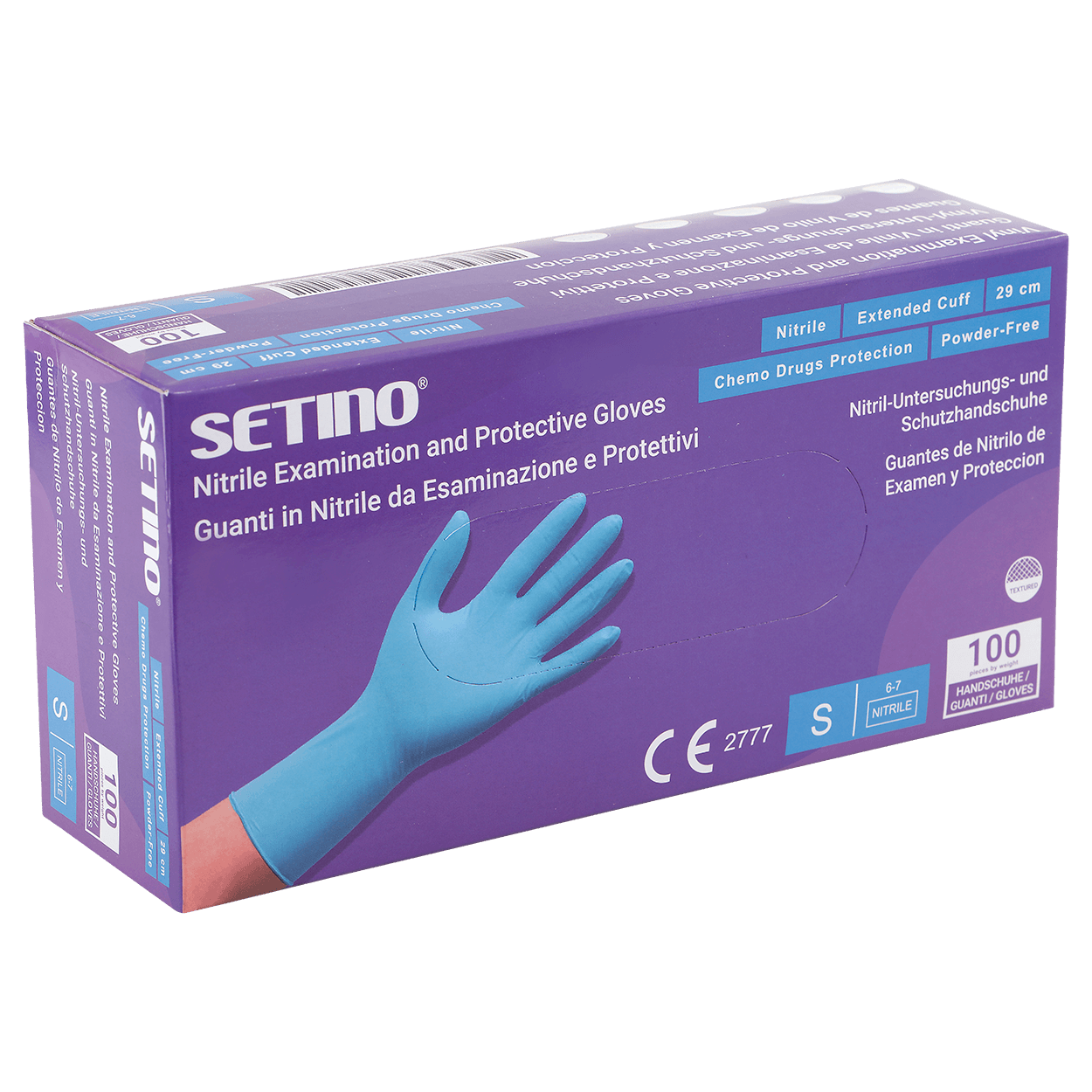 SETINO NITRILE BLUE - 29 εκ. Γάντια νιτριλίου μιας χρήσης εργασιας ...
